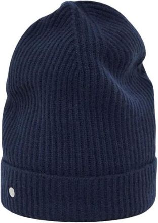 Closed Femme, Accessoires, Bleu, Taille: ONE Size Ribbed Turn-Up Beanie