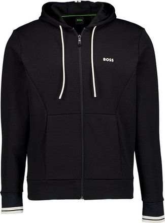 HUGO BOSS Herren Sweatjacke schwarz unifarben