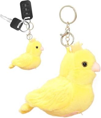 Generic Porte-cl&eacute;s de perroquet de dessin anim&eacute; | pendentif pour sac &agrave; main avec perroquet en peluche - Accessoire de porte-cl&eacute;s de compagnie, pendentif multi