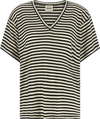 Khaite Femme, Tops, Multicolore, Taille: 38 FR Linda Striped T-shirt