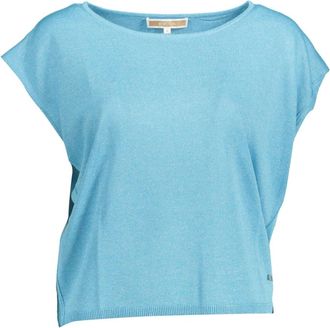 Kocca Femme, Pulls, Bleu, Taille: 38 FR T-Shirt sans Manches Col Bateau Logo