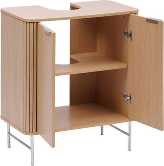 PEGANE Meuble sous-lavabo salle de bas 2 portes - Longueur 70 x largeur 40 x Hauteur 80 cm