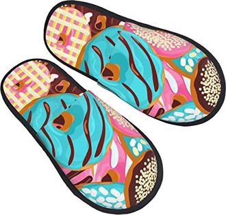 Generic Chaussures De Maison Donuts Color&eacute;s De No&euml;l Duveteux Pantoufle Outdoor Fuzzy Pantoufles F&ecirc;te Slippers Pour Chambre &Agrave; Coucher H&ocirc;tels M