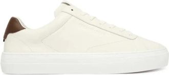 Tommy Hilfiger Homme, Chaussures, Blanc, Taille: 44 EU Baskets Cupsole en Cuir