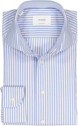 Eton Herren Hemd blau Baumwolle