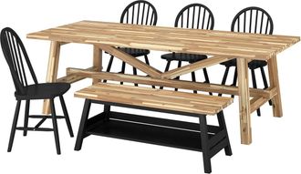 IKEA SKOGSTA / SKOGSTA Tisch + 4 St&uuml;hle + Bank