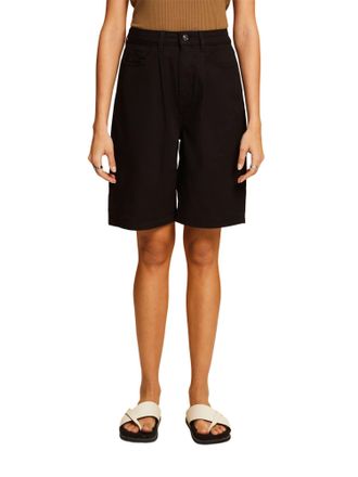 Esprit Damen 043EO1C303 Jeans-Shorts, 001/BLACK, 28