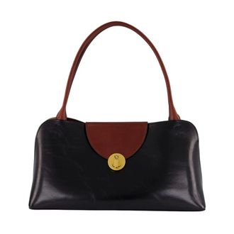 Versace Femme, Sacs, Noir, Taille: ONE Size Sac port&eacute; &eacute;paule East/West en cuir