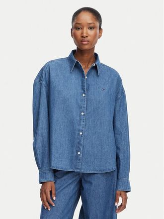 Tommy Hilfiger Jeanshemd WW0WW50528 Blau Boxy Fit