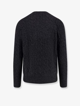 Polo Ralph Lauren Mens Cable-Knit Wool-Cashmere Sweater Grey
