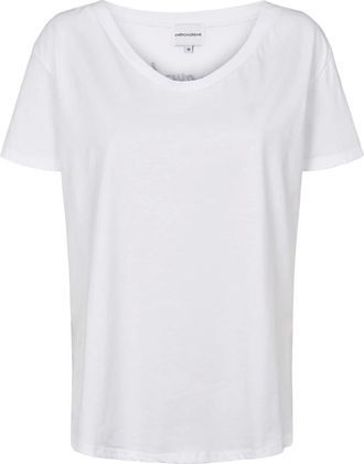 Americandreams Americandreams, Femme, Tops, Blanc, Taille: 42 FR T-Shirt Signature Col Rond