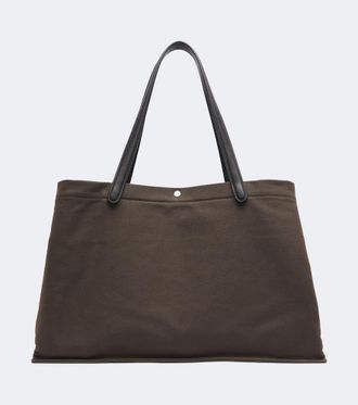The Row Tote Bag Idaho Large aus Canvas mit Leder