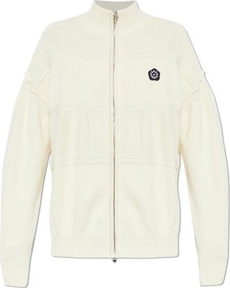 Kenzo Homme, Pulls, Beige, Taille: M Cardigan Avec &Eacute;cusson