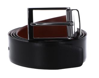 Joop JOOP Herren 7162 JOOPCOLL. Belt 3,5 cm Gürtel, Mehrfarbig (Schwarz-Cognac 10-55), 110