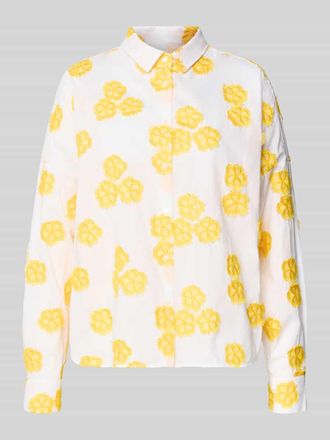 0039 Italy Regular Fit Bluse mit Stitchings Modell LUCY