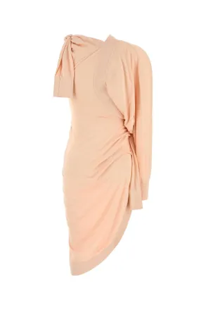Ferragamo Womens Pink Cotton Blend Dress Ballet Exterior: Silk Nylon Abiti