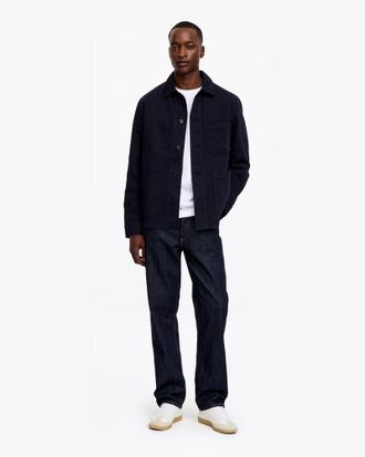 Arket Overdyed-Overshirt Aus Twill -Blau