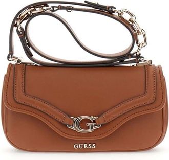 Guess sac à épaule bandoulière Dea Crossbody Flap Bag Cognac brun