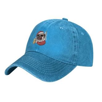 Generic Chien Mignon D&eacute;guis&eacute; en P&egrave;re No&euml;l Homme Femme Casquette Trucker Anti-Soleil Casquette De Baseball Confortable Chapeau De Cowboy pour Cyclisme Sport Ra