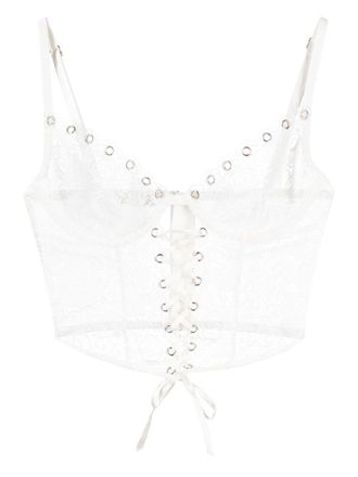 Fleur du Mal Bustier mit Ösendetail - Weiß