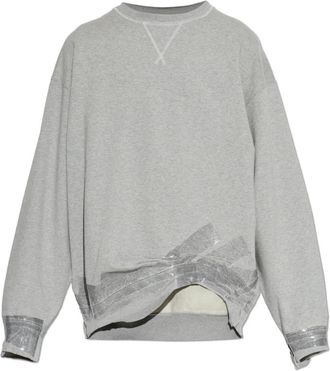 Maison Margiela Homme, Sweatshirts et sweats &agrave; capuche, Gris, Taille: S SweaT-shirt &agrave; coupe asym&eacute;trique