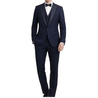 Bharnaba Homme, Costumes, Bleu, Taille: XL Costume Trois-pi&egrave;ces AB 213/3P.blu