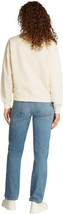Tommy Hilfiger Damen Sweatshirt Regular aus Baumwolle, Beige (Calico), S