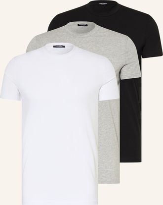 Dsquared2 3er-Pack T-Shirts grau