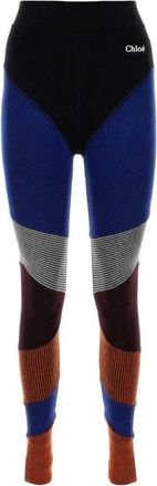 Chlo&eacute; Femme, Pantalons, Multicolore, Taille: 36 FR Leggings en m&eacute;lange de laine stretch