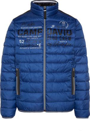 Camp David Herren Leichte Steppjacke mit Logo Prints und Tapes Flight Blue, Xxxl