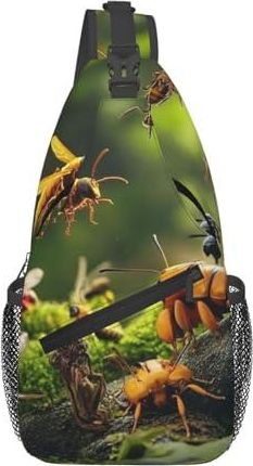 Generic Sac &agrave; bandouli&egrave;re de style naturel pour insectes et plantes - Sac &agrave; dos de voyage pour homme - Sac &agrave; dos de randonn&eacute;e