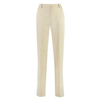 PT01 Pt01, Femme, Pantalons, Beige, Taille: 38 FR Ambra Cotton-Linen Pantalons
