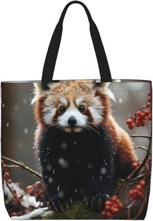 Generic Panda Roux Sac Cabas Imperm&eacute;able Sacs De Courses D&eacute;contract&eacute; Sac A Main Femme Pour Gym Voyage Quotidienne