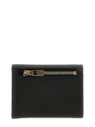 Dolce & Gabbana Dauphine Leather French Flap Wallet - Black
