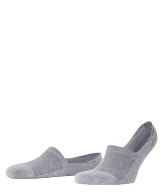 Burlington Herren F&uuml;&szlig;linge Athleisure M In weich atmungsaktiv schnelltrocknend unsichtbar einfarbig 1 Paar, Grau Light Grey Melange 3775, 43-46