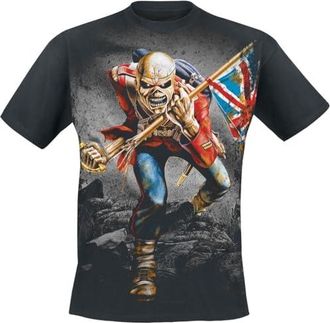 Iron Maiden TheTrooper Unisexe T-Shirt Manches Courtes Noir XXL 100% Coton Regular/Coupe Standard