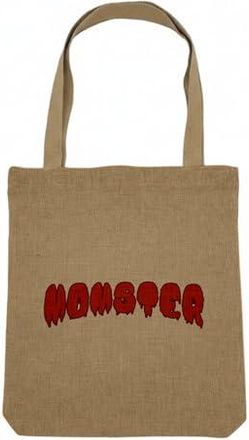Fabulous Sac Shopping Tote Bag Aspect Lin - Momster Maman M&egrave;re Halloween Peur Horreur - Sac de Courses Toile Epaisse 360g Beige Naturel Cabas Port&eacute; Epaule Soli