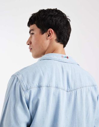 Levi's Locker geschnittenes Western-Jeanshemd in Blau