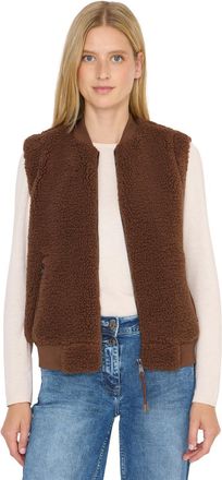 Cecil Damen 2200592 Teddy Weste, Mocha Caramel, XL