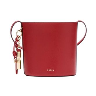 Furla Femme, Sacs, Rouge, Taille: ONE Size Roxie Mini Sac Seau en Cuir