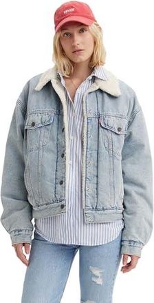 Levi's 90S Sherpa Trucker, Blouson en jean Femme, Morning Sunlight