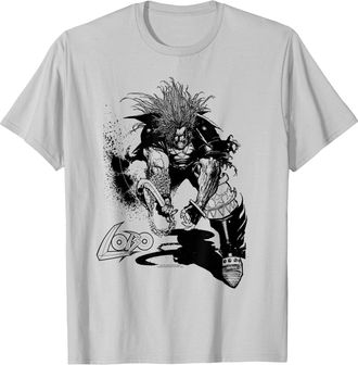 DC Comics Herren Comics-T-Shirt Lobo Sketch Wei&szlig; S