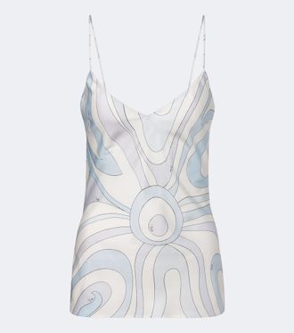 Pucci Top Iride en serg&eacute; de soie