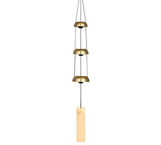 Woodstock Chimes Woodstock Windspiel Temple Bells, Gold, 62,2 cm