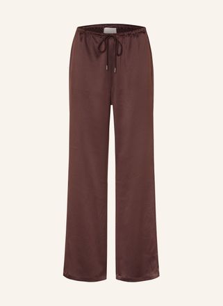 Juvia Marlenehose Florens Aus Satin rot
