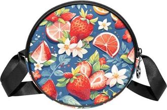Generic Petit sac &agrave; bandouli&egrave;re Circle pour femme, petit sac &agrave; bandouli&egrave;re avec fermeture &eacute;clair, bretelles r&eacute;glables, sac &agrave; main rond d&eacute;contract&eacute; pour femmes