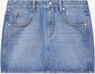 Isabel Marant Jupe Zilema En Denim - Femme - Bleu Clair - Taille34 - Isabel Marant