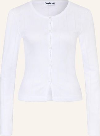 Ganni Strickjacke weiss