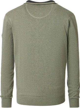 Redmond REDMOND Casual Herren Strick-Troyer Zipper Comfort Baumwolle Gr&uuml;n