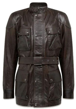 Belstaff Motorradjacke Trialmaster Motorrad Lederjacke Ellenbogenprotektoren enthalten,Schulterprotektoren enthalten